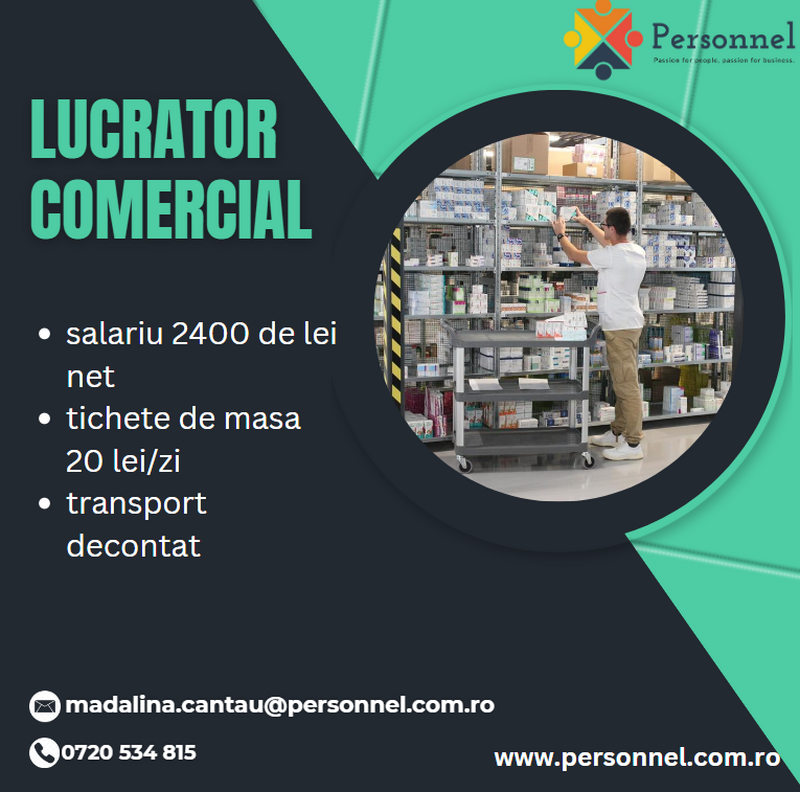Angajare Lucrator comercial in Timisoara Angajam personal pentru ...